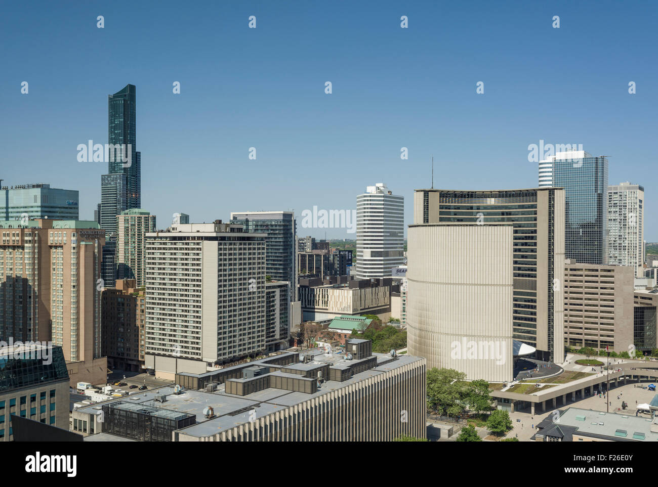 Rooftop View of Toronto Skyline Stock Photo - Alamy