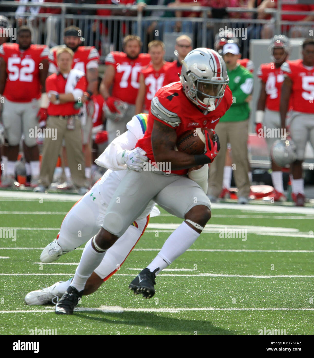 September 12, 2015 - Ohio State Buckeyes wide receiver Braxton Miller ...