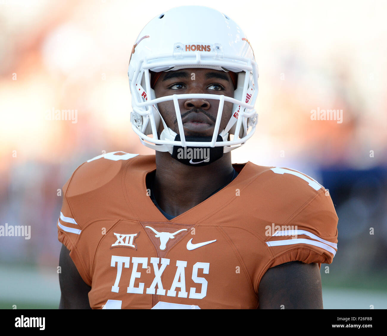 Sept 12, 2015. Tyrone Swoopes #18 of the Texas Longhorns in action ...