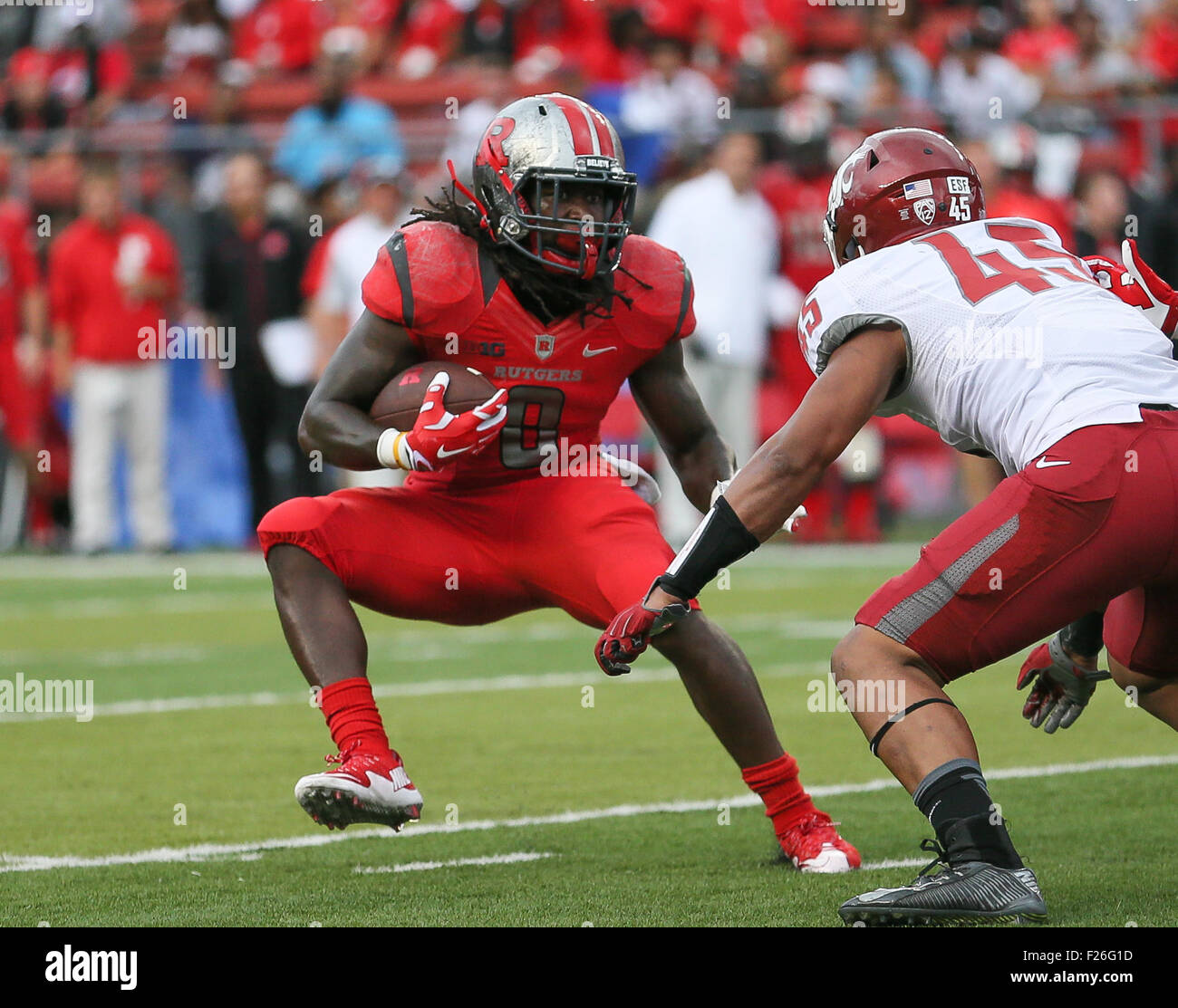 Rutgers scarlet knights running back josh hicks 8 hi-res stock ...