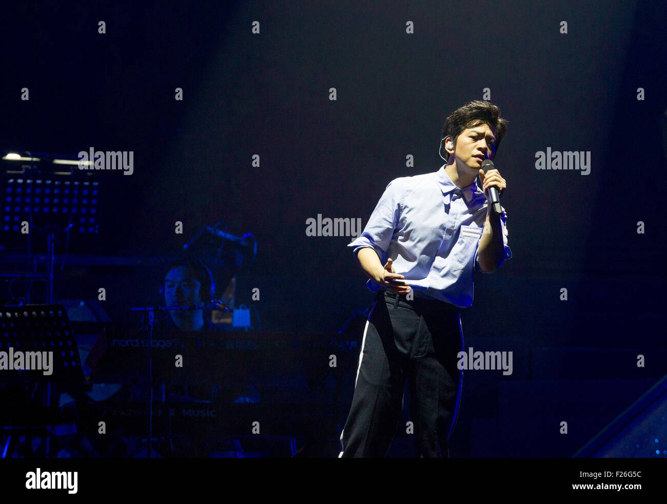 Beijing, China. 13th Sep, 2015. Chinese singer Li Jian sings at his ...