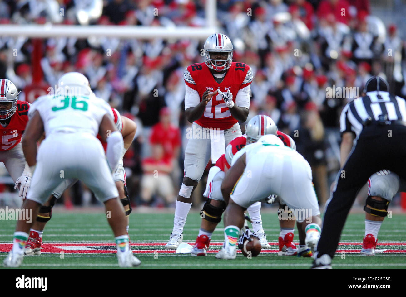September 12th, 2015: Cardale Jones #12 during the Hawaii Rainbow ...