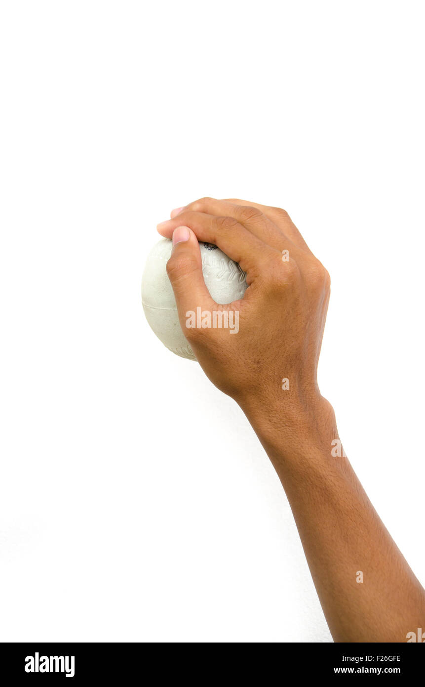 hand for catch the ball on white background Stock Photo - Alamy