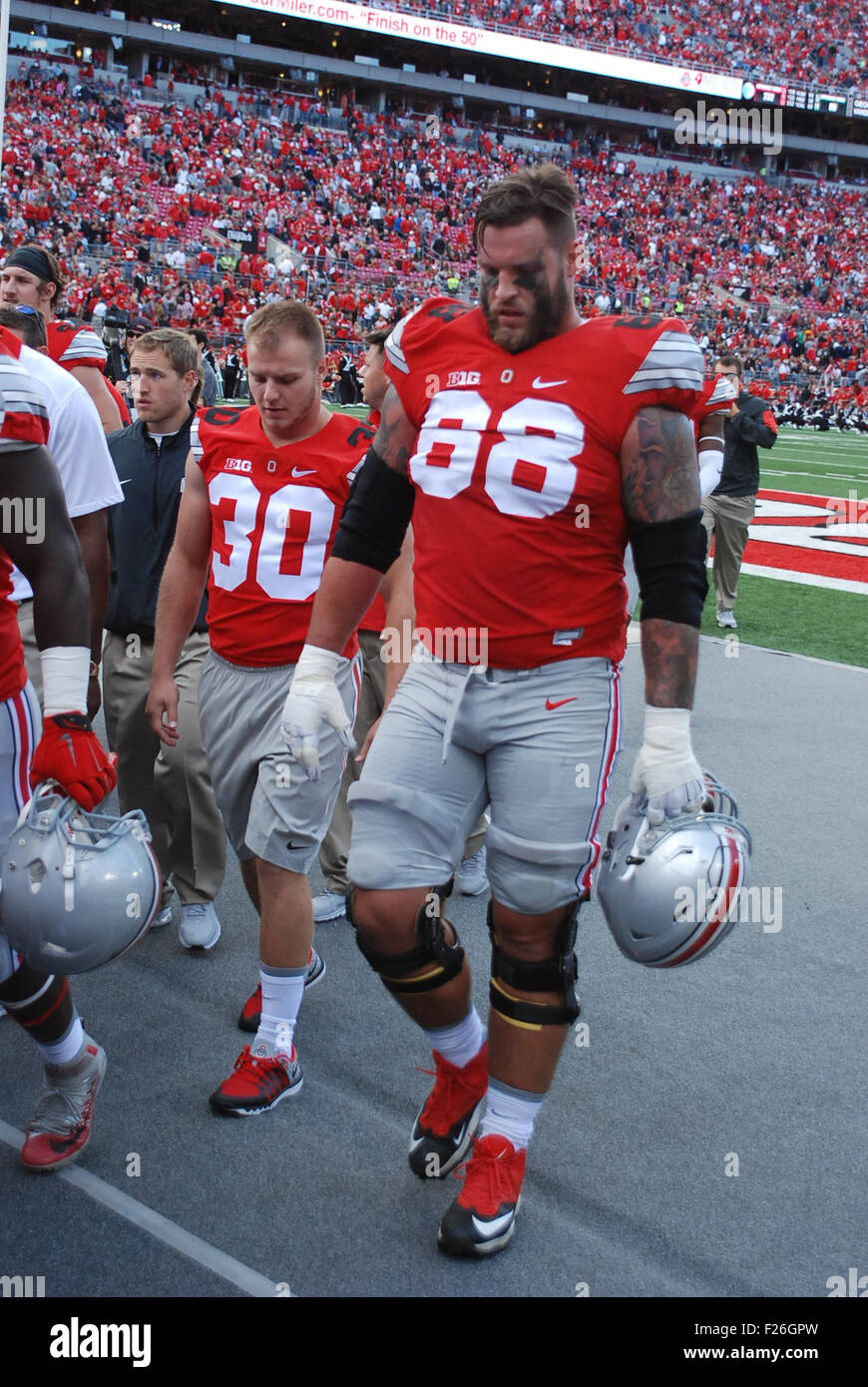 September 12th, 2015: Taylor Decker #68 during the Hawaii Rainbow ...