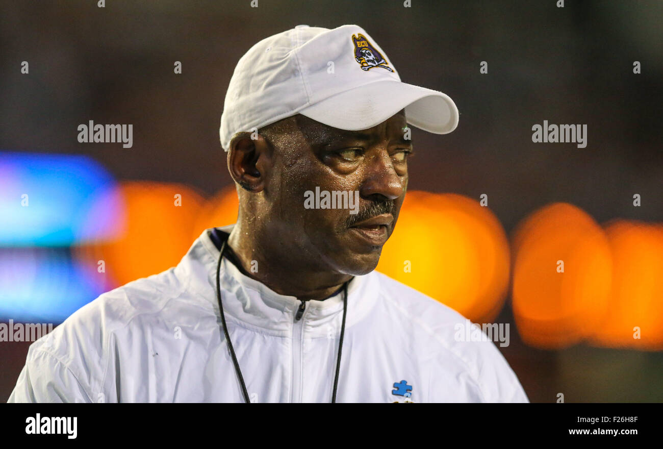 Gainesville, FL, USA. 12th Sep, 2015. : East Carolina Pirates head ...