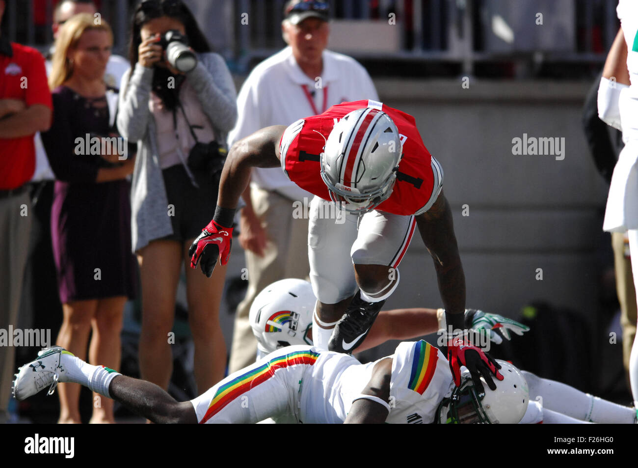 September 12th, 2015: Braxton Miller #1 during the Hawaii Rainbow ...