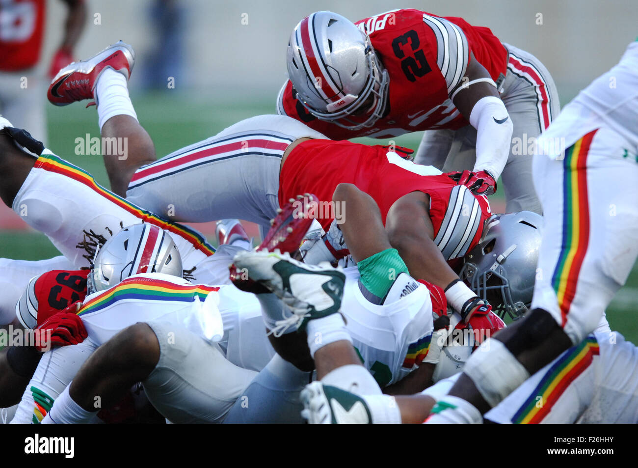 September 12th, 2015: Buckeyes defense in the trenches during the ...