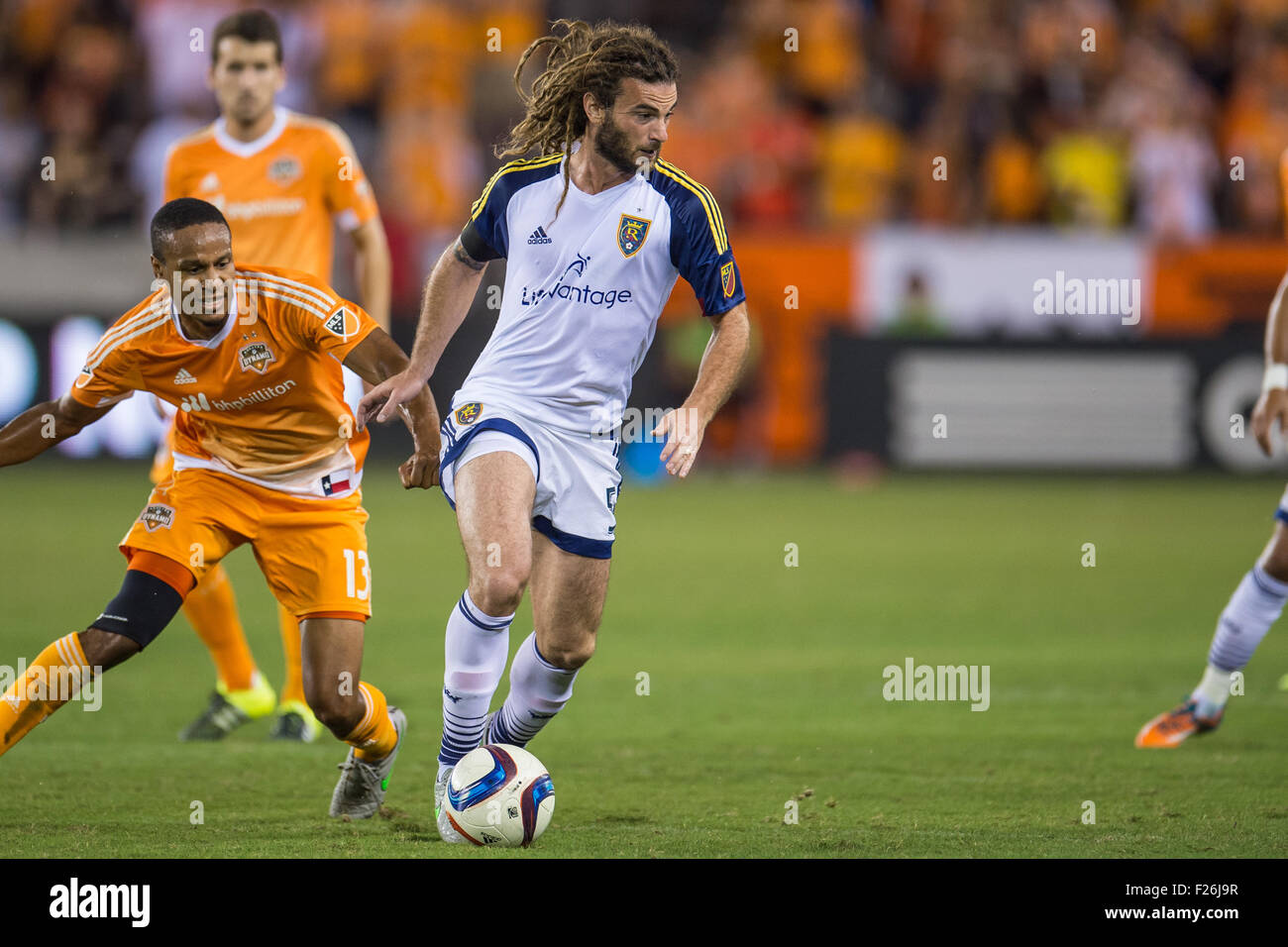 Houston, Texas, USA. 12th Sep, 2015. Real Salt Lake midfielder Kyle ...
