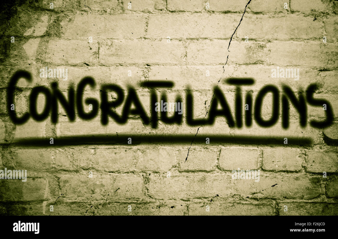 Congratulations to the school hi-res stock photography and images - Alamy