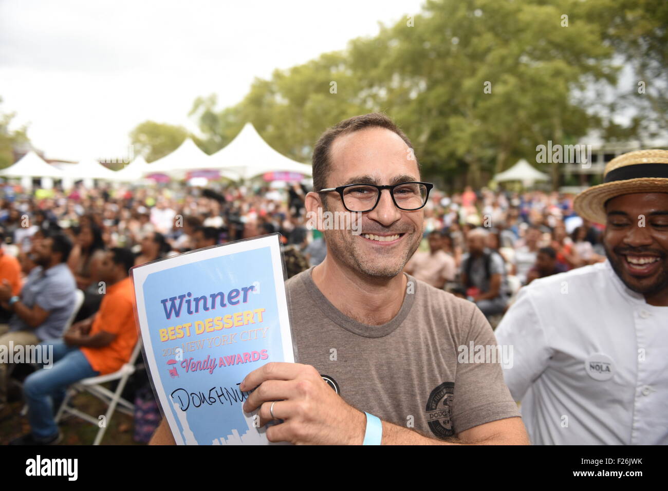 New York City, United States. 12th Sep, 2015. Evan Feldman, owner of ...