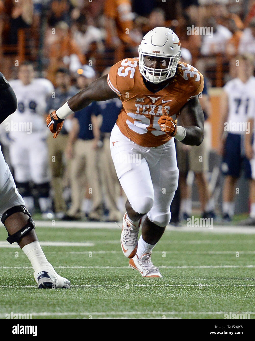 Sept 12, 2015. Edwin Freeman #35 of the Texas Longhorns in action vs ...
