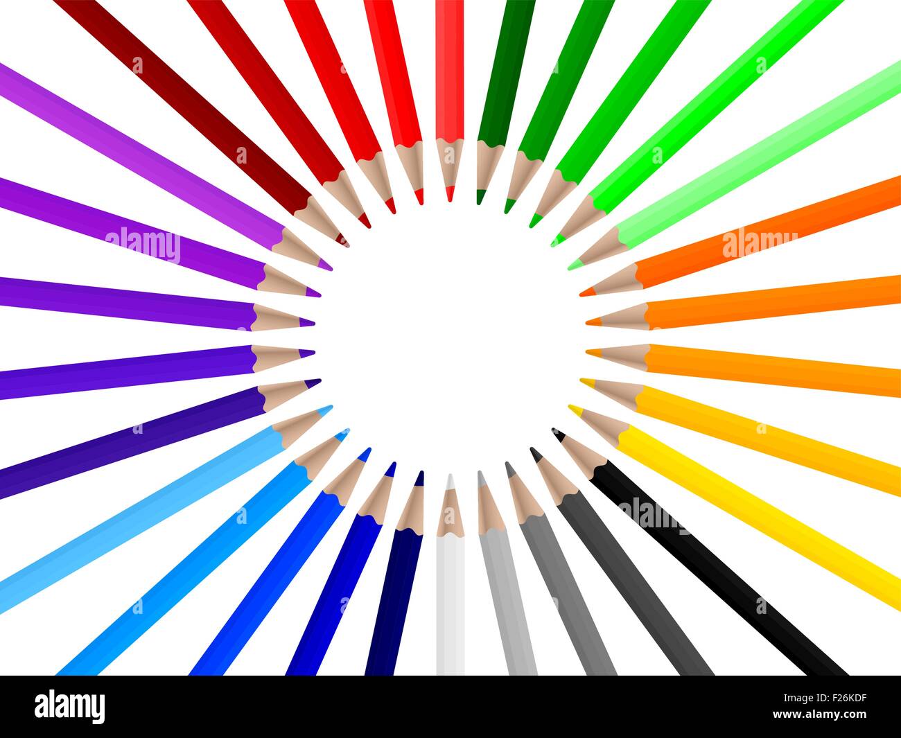 Set of color pencils. Vector illustration Stock Vector Image & Art - Alamy