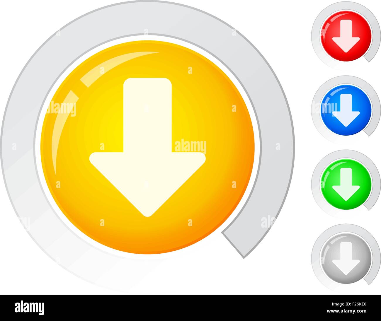 Circle buttons with arrow. Vector illustration Stock Vector Image & Art ...