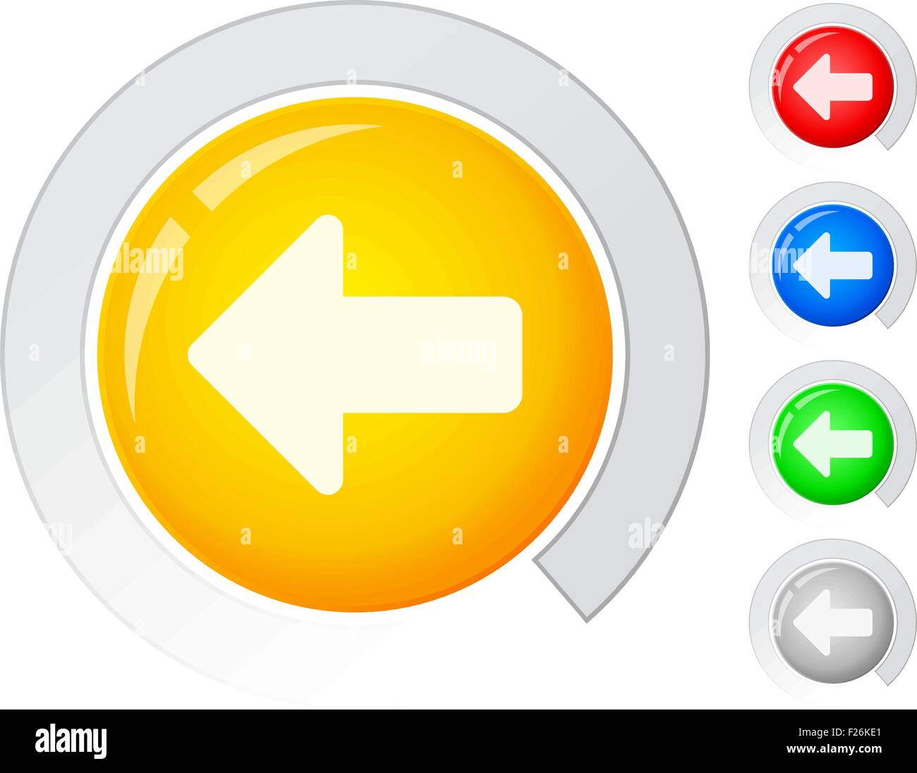 Circle buttons with arrow. Vector illustration Stock Vector Image & Art ...