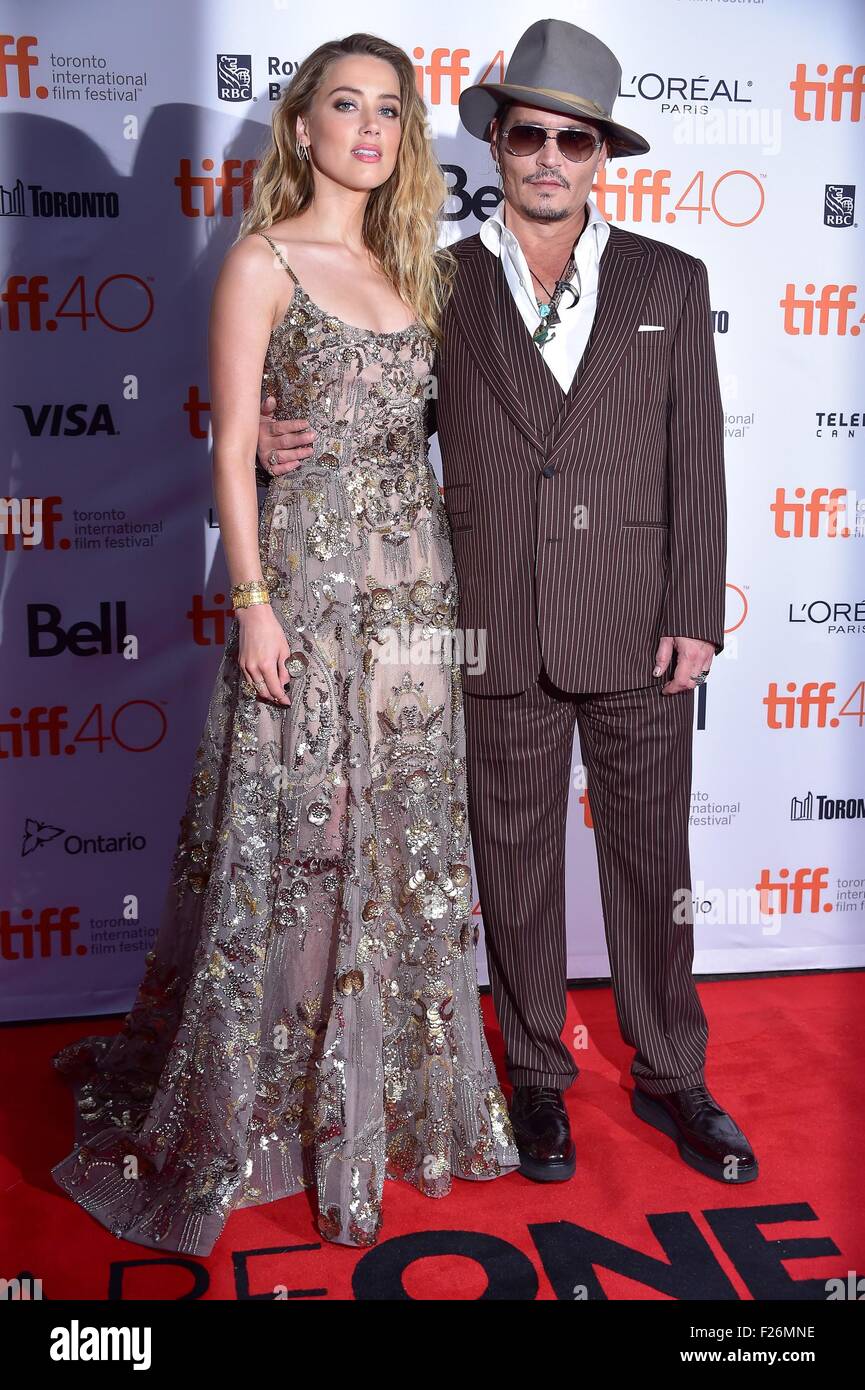 Toronto, ON. 12th Sep, 2015. Amber Heard, Johnny Depp at arrivals for ...