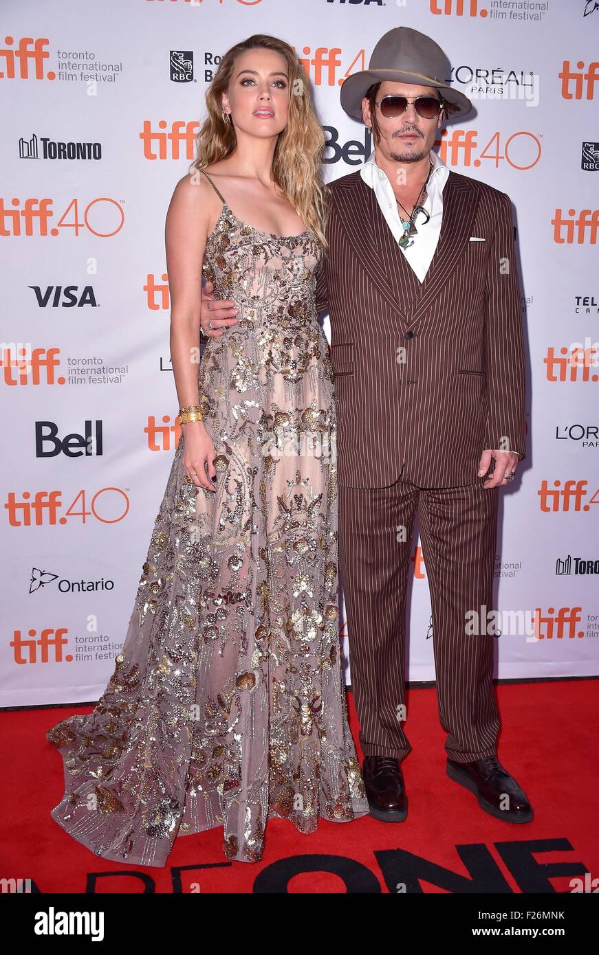 Toronto, ON. 12th Sep, 2015. Amber Heard, Johnny Depp at arrivals for ...