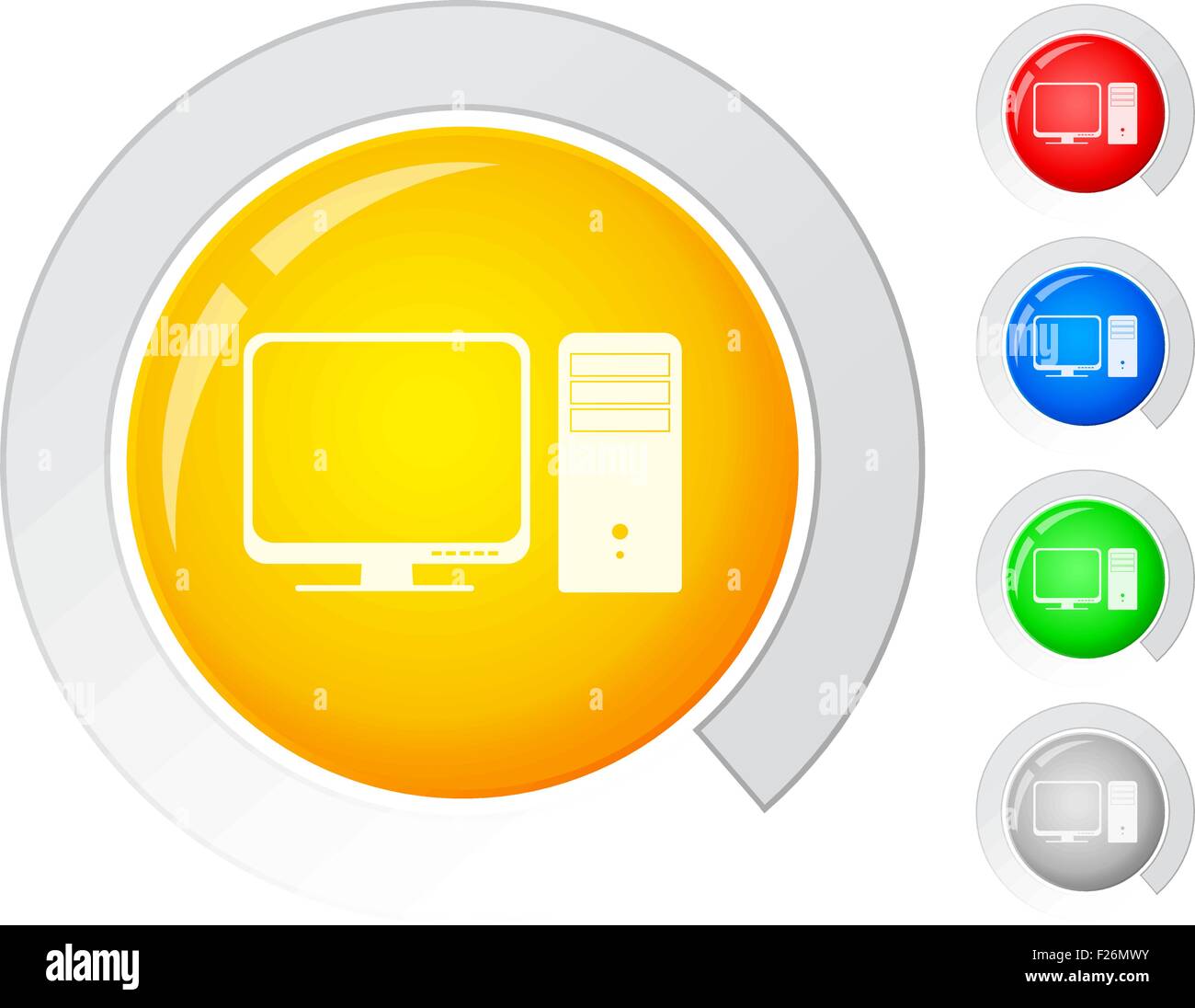 Desktop buttons Stock Vector Images - Alamy