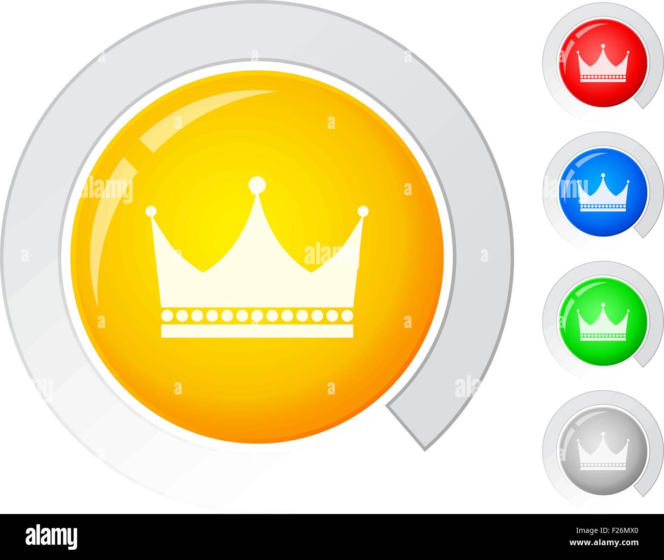 Crown buttons Stock Vector Images - Alamy