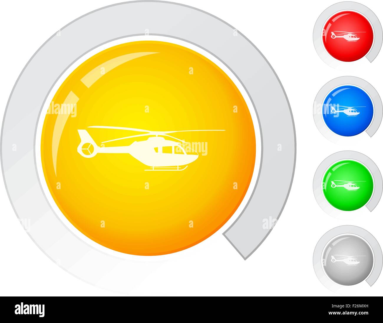 Circle buttons with helicopter. Vector illustration Stock Vector Image ...