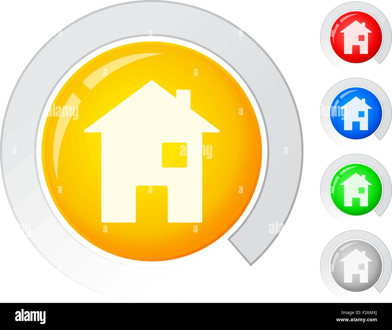 Circle buttons with house. Vector illustration Stock Vector Image & Art ...