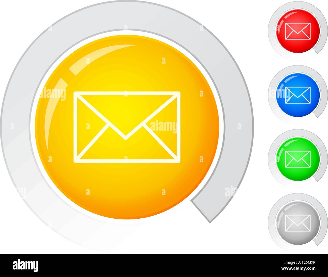Mail icon circle hi-res stock photography and images - Alamy