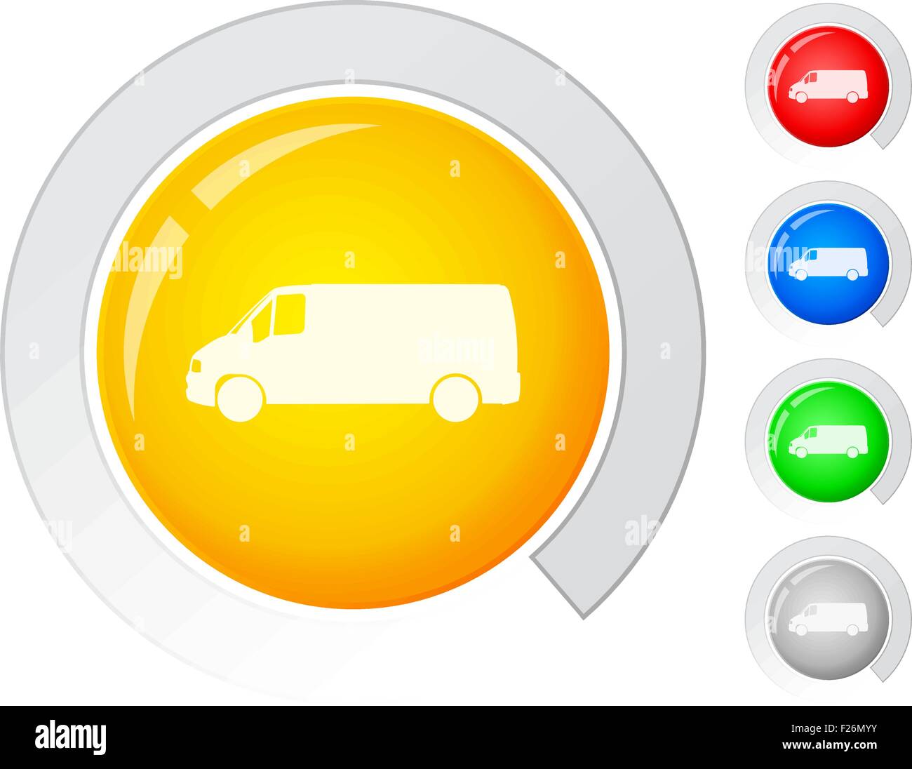 Circle buttons with van. Vector illustration Stock Vector Image & Art ...