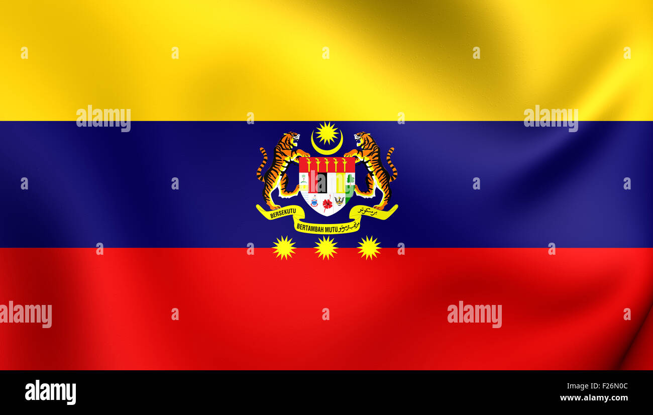 3D Flag of Federal Territories (Malaysia). Close Up Stock Photo - Alamy