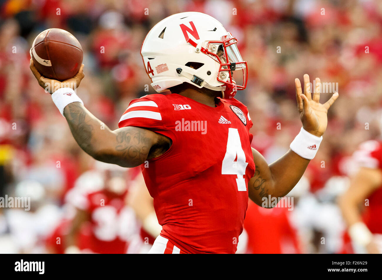 Lincoln, NE. USA. 12th Sep, 2015. Nebraska Cornhuskers quarterback ...