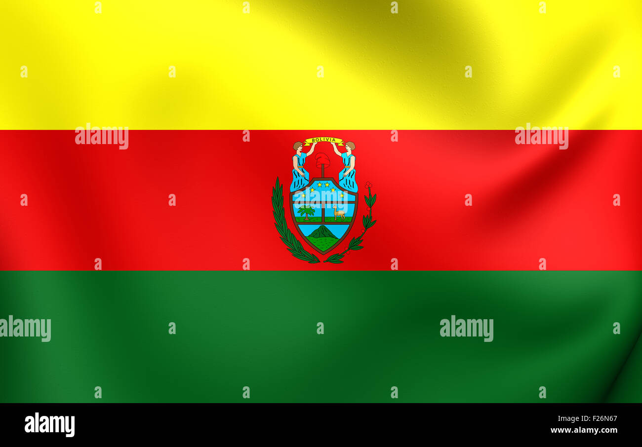 3D Flag of the Bolivia (1826-1851). Close Up Stock Photo - Alamy