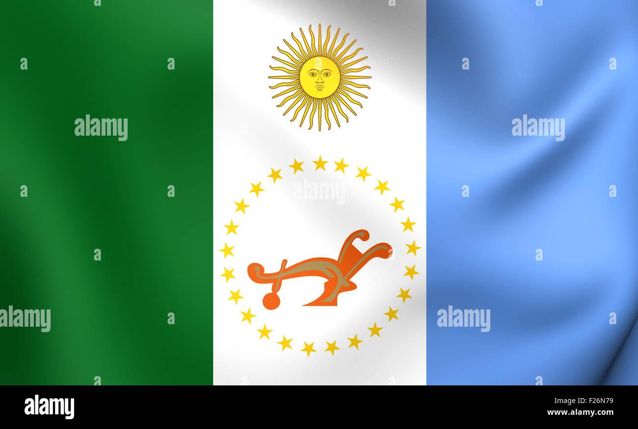 3D Flag of Chaco Province, Argentina. Close Up Stock Photo - Alamy