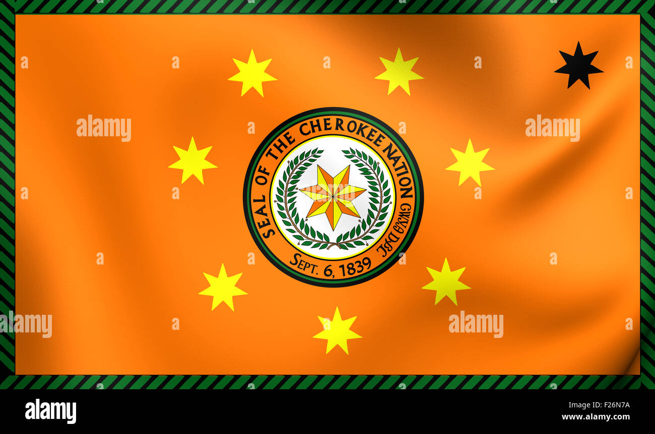 Cherokee nation flag hi-res stock photography and images - Alamy