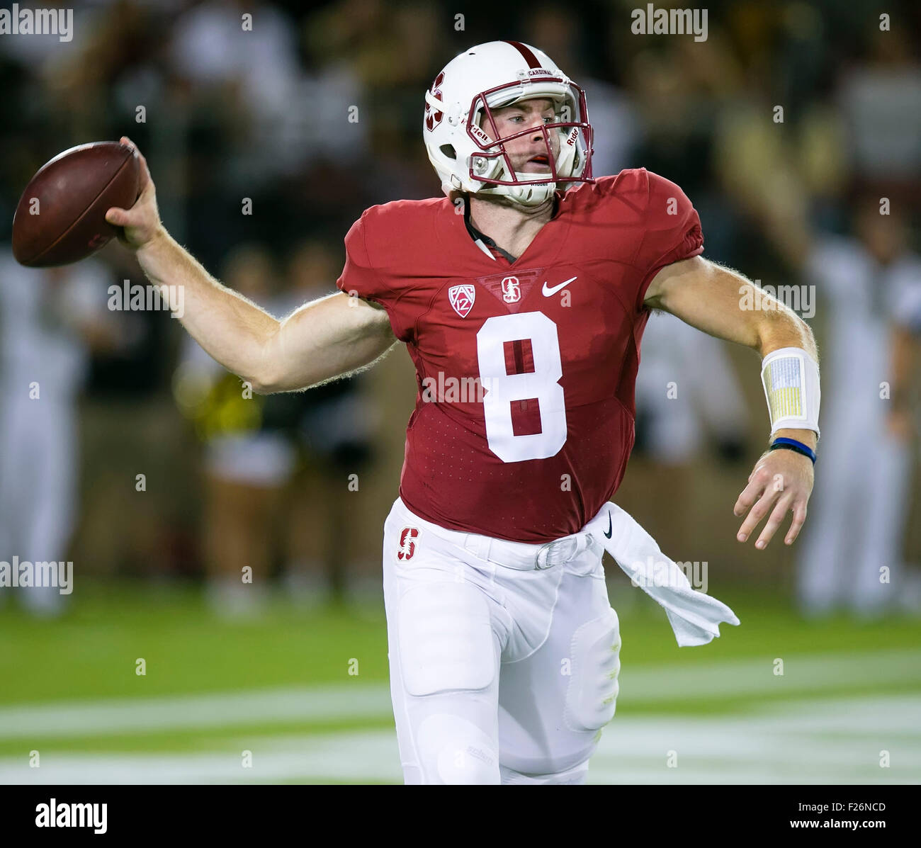 Palo Alto, CA. 12th Sep, 2015. Stanford Cardinal quarterback Kevin ...