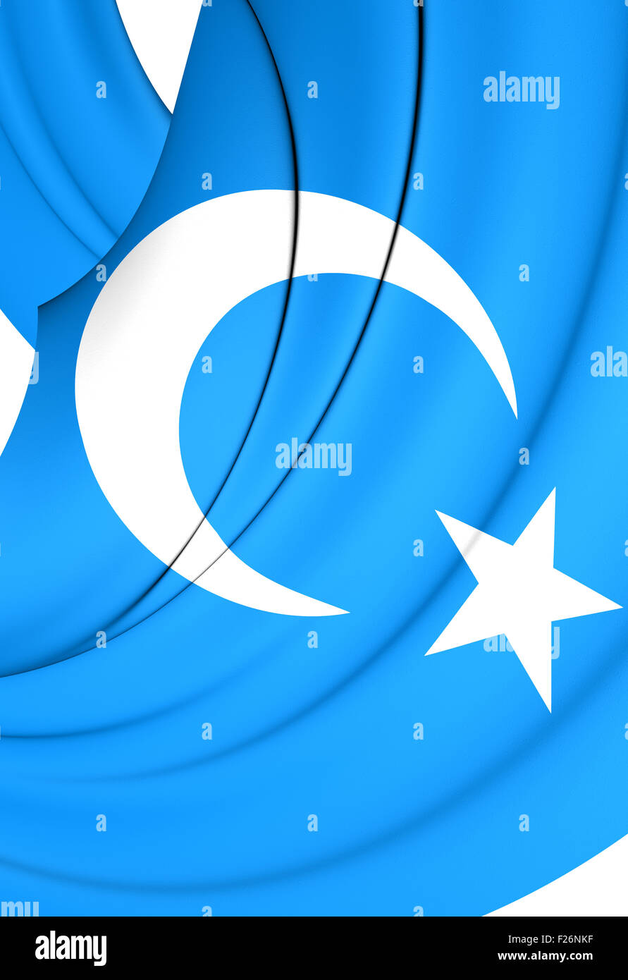 East turkestan flag turkistan hi-res stock photography and images - Alamy
