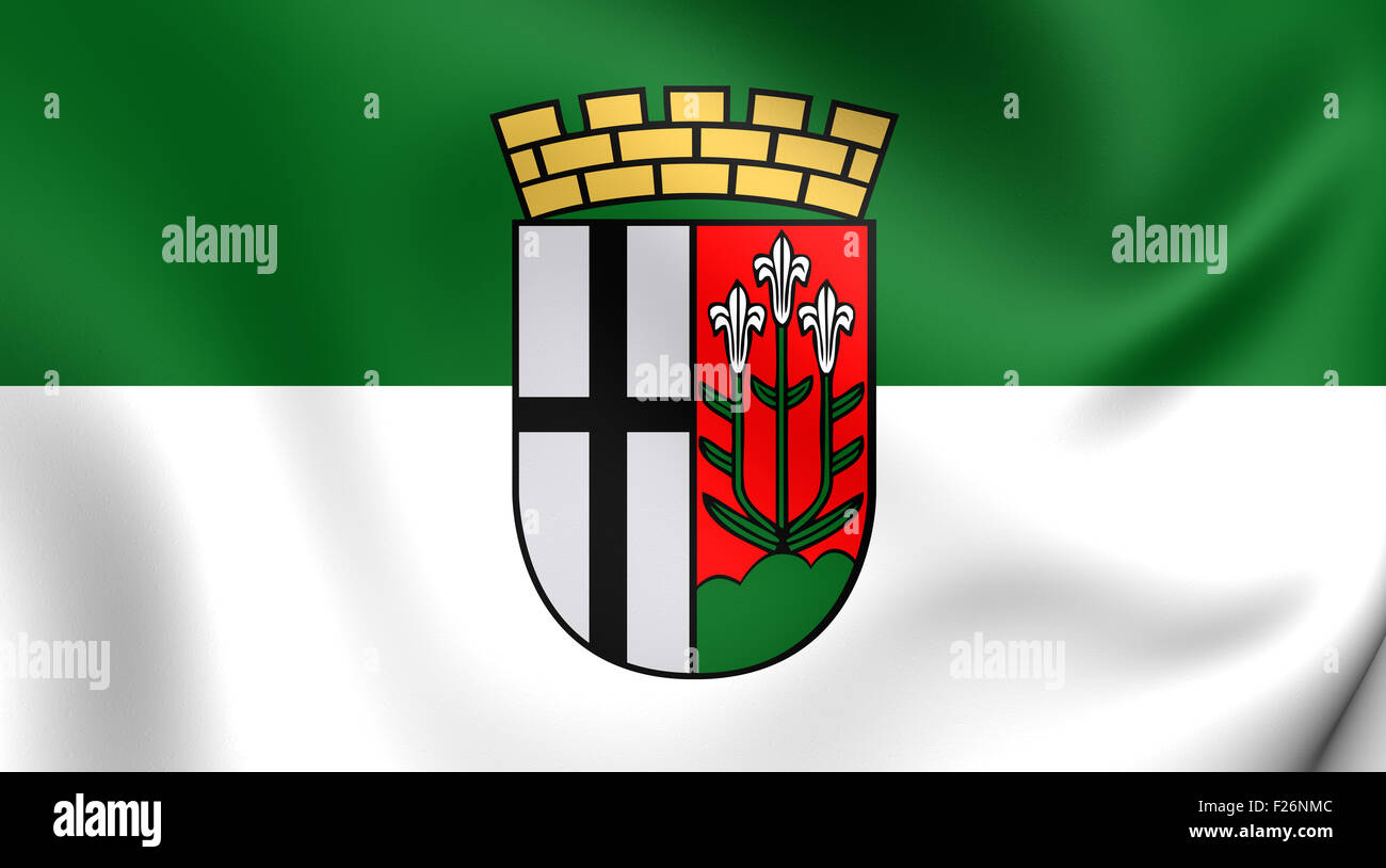 3D Flag of Fulda City, Germany. Close Up Stock Photo - Alamy