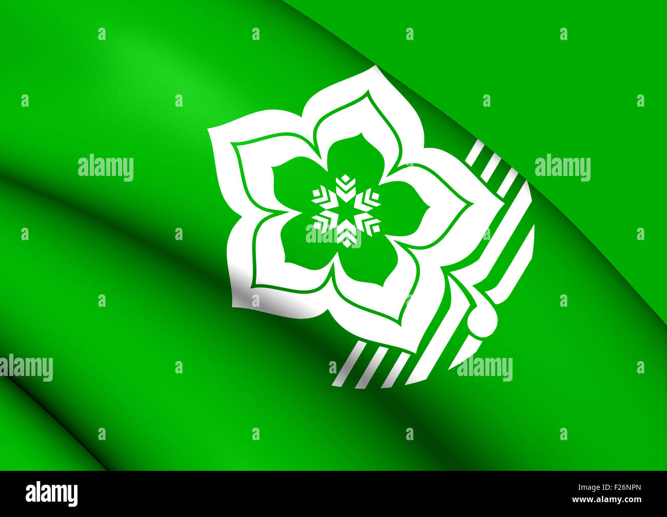 3D Flag of Harbin, China. Close Up Stock Photo - Alamy