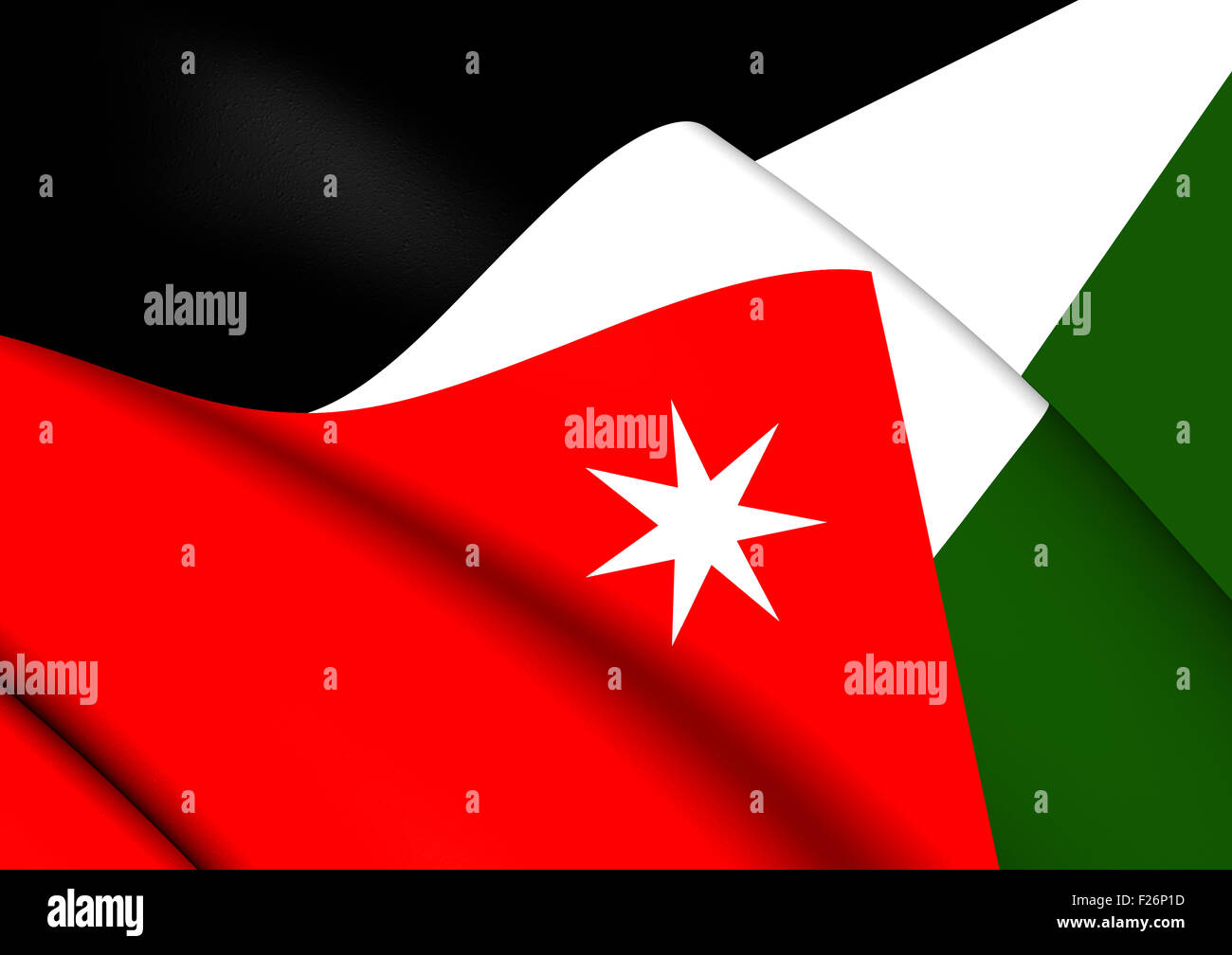 Jordanian national flag hi-res stock photography and images - Alamy