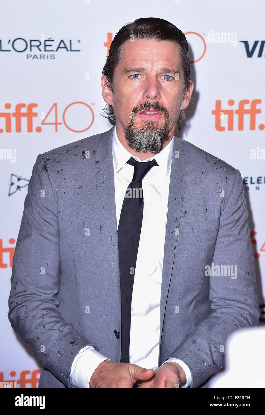 Toronto, ON. 12th Sep, 2015. Ethan Hawke at arrivals for MAGGIE'S PLAN ...