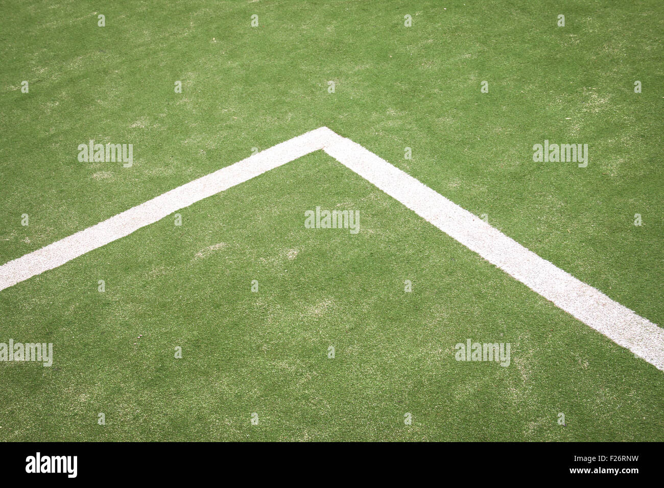 Corner line of a soccer field Stock Photo - Alamy
