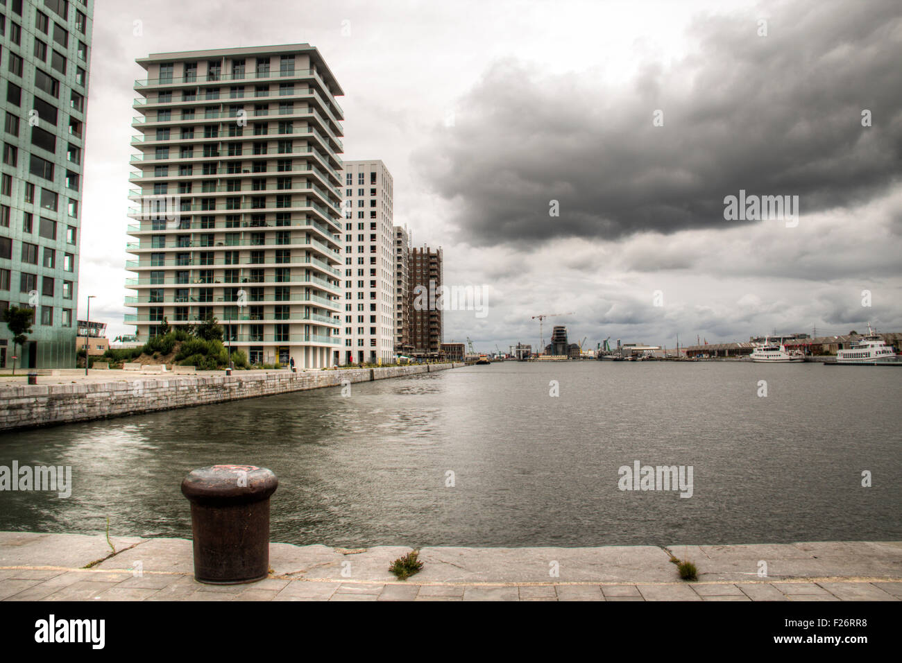 Modern buildings in the harbour of Antwerp Stock Photo - Alamy