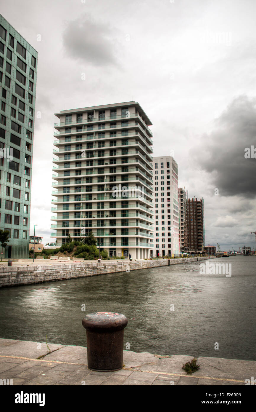 Modern buildings in the harbour of Antwerp Stock Photo - Alamy