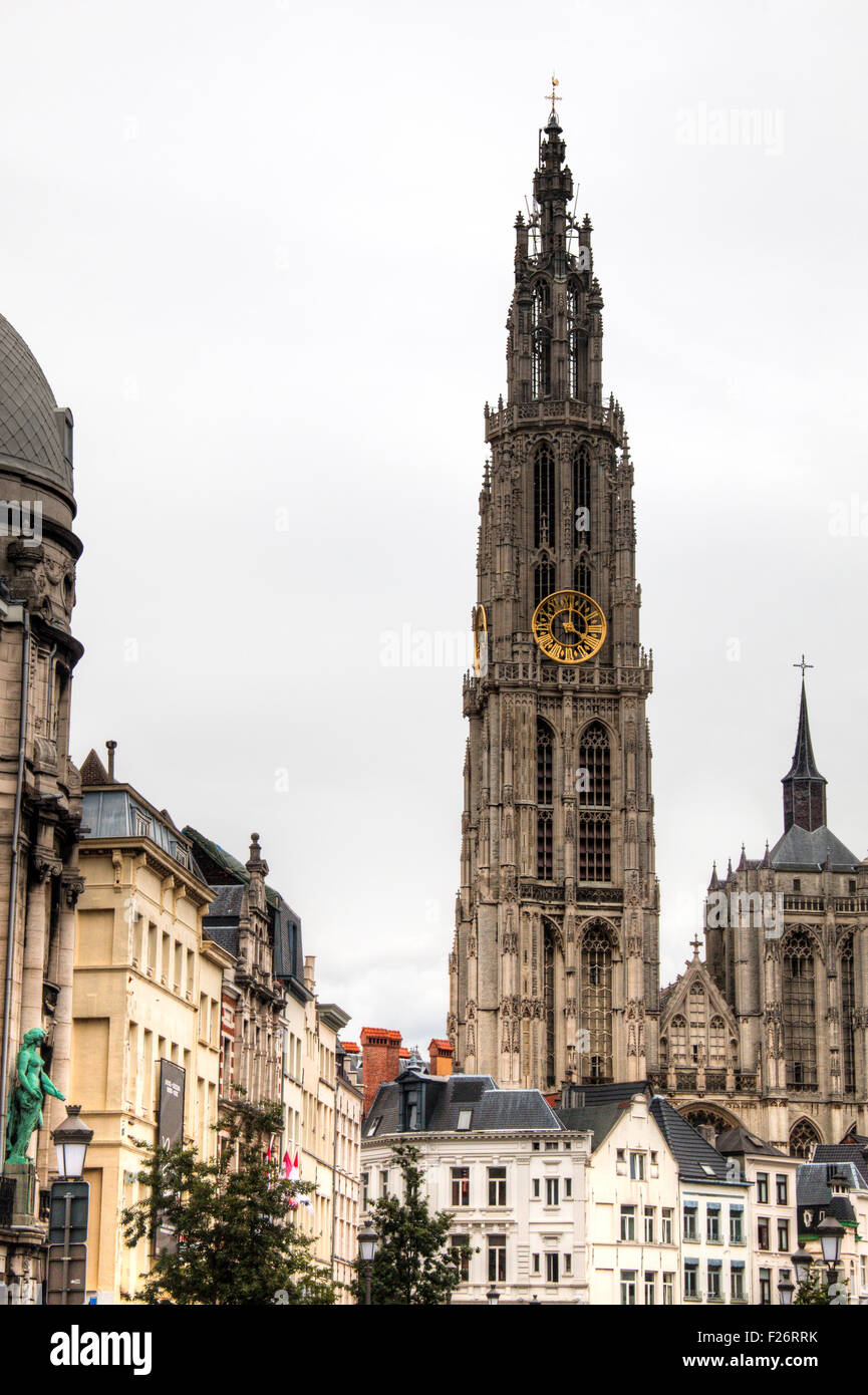 View over the Suikerrui in Antwerp Stock Photo - Alamy