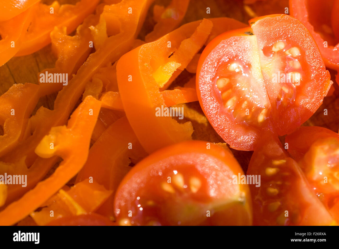 A lot of fresh sliced tomatoes Stock Photo - Alamy