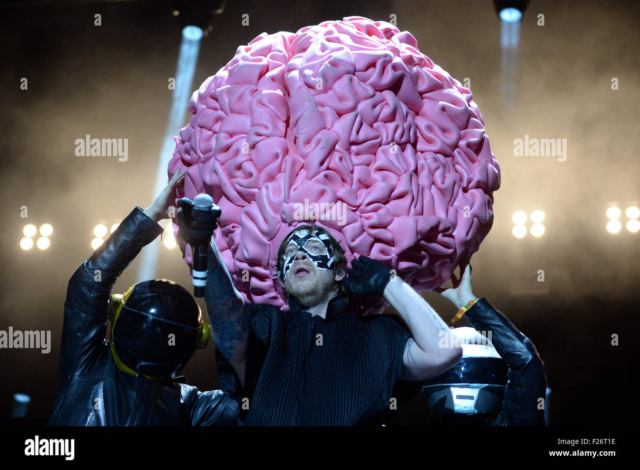 Berlin, Germany. 12th Sep, 2015. Musician Ferris MC of the band ...