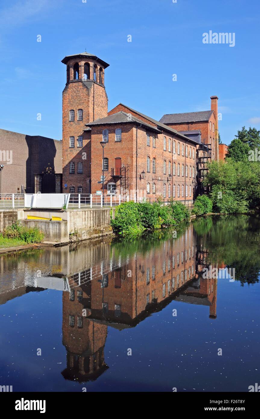The Silk Mill alongside the River Derwent, Derby, Derbyshire, England ...