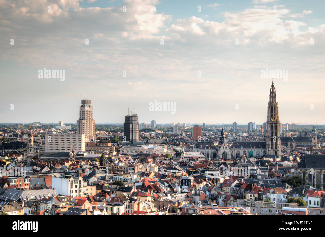 The skyline of Antwerp, Belgium Stock Photo - Alamy