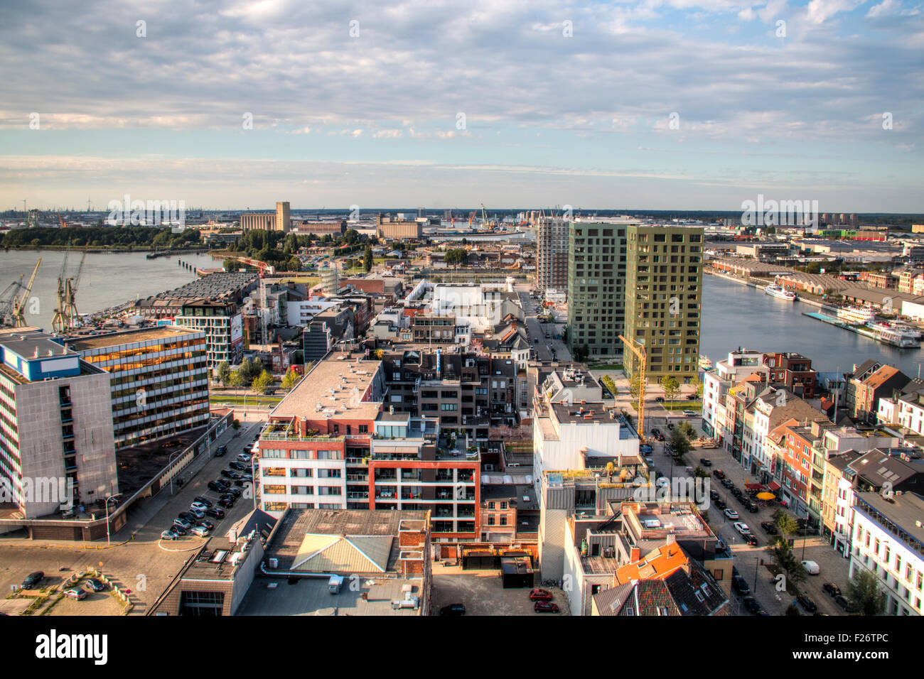 The skyline of Antwerp, Belgium Stock Photo - Alamy