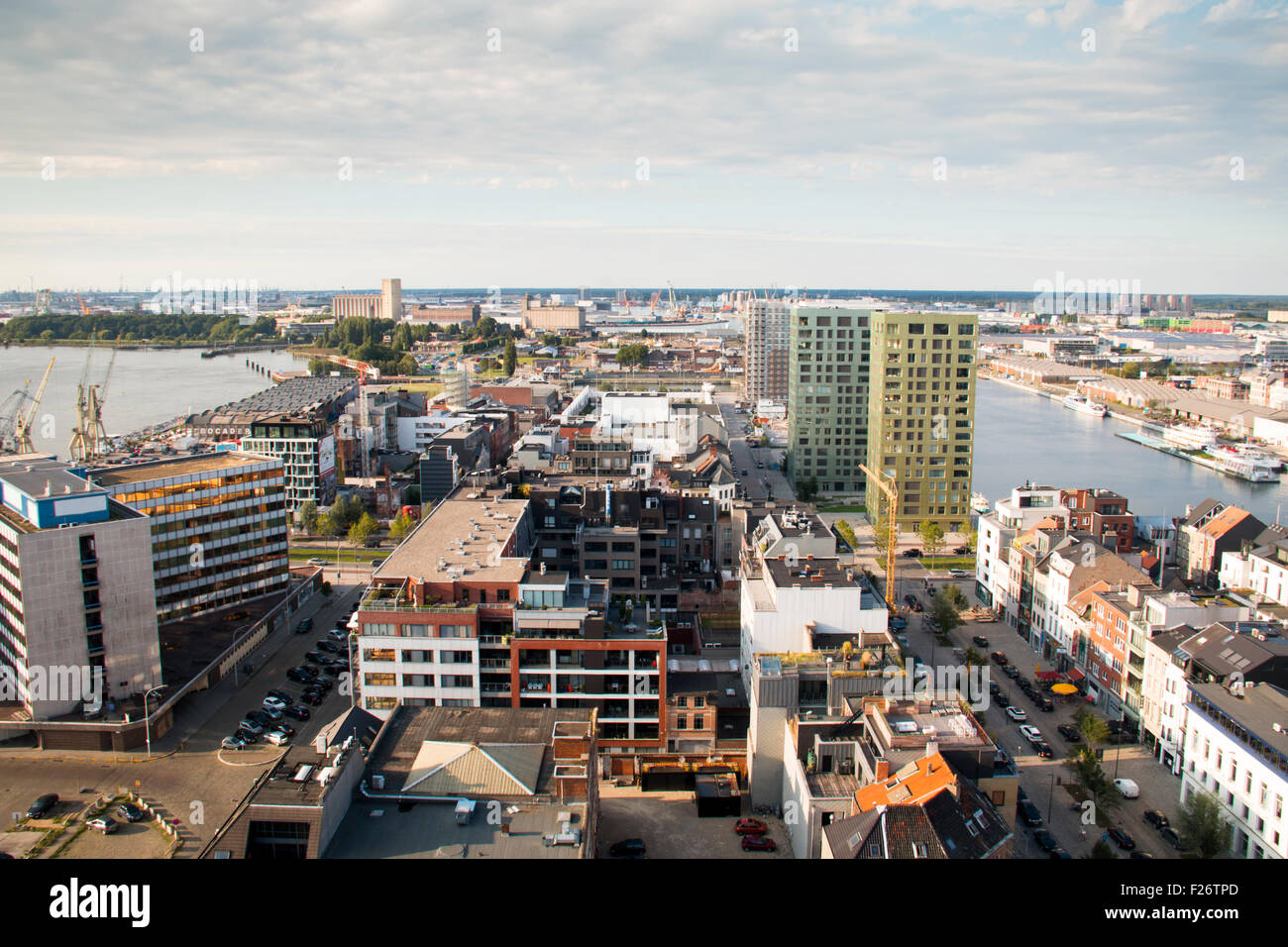 The skyline of Antwerp, Belgium Stock Photo - Alamy
