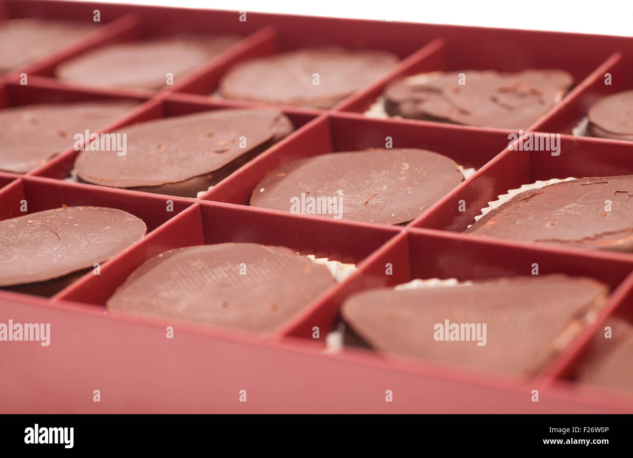 Box of sweet chocolate candies Stock Photo - Alamy