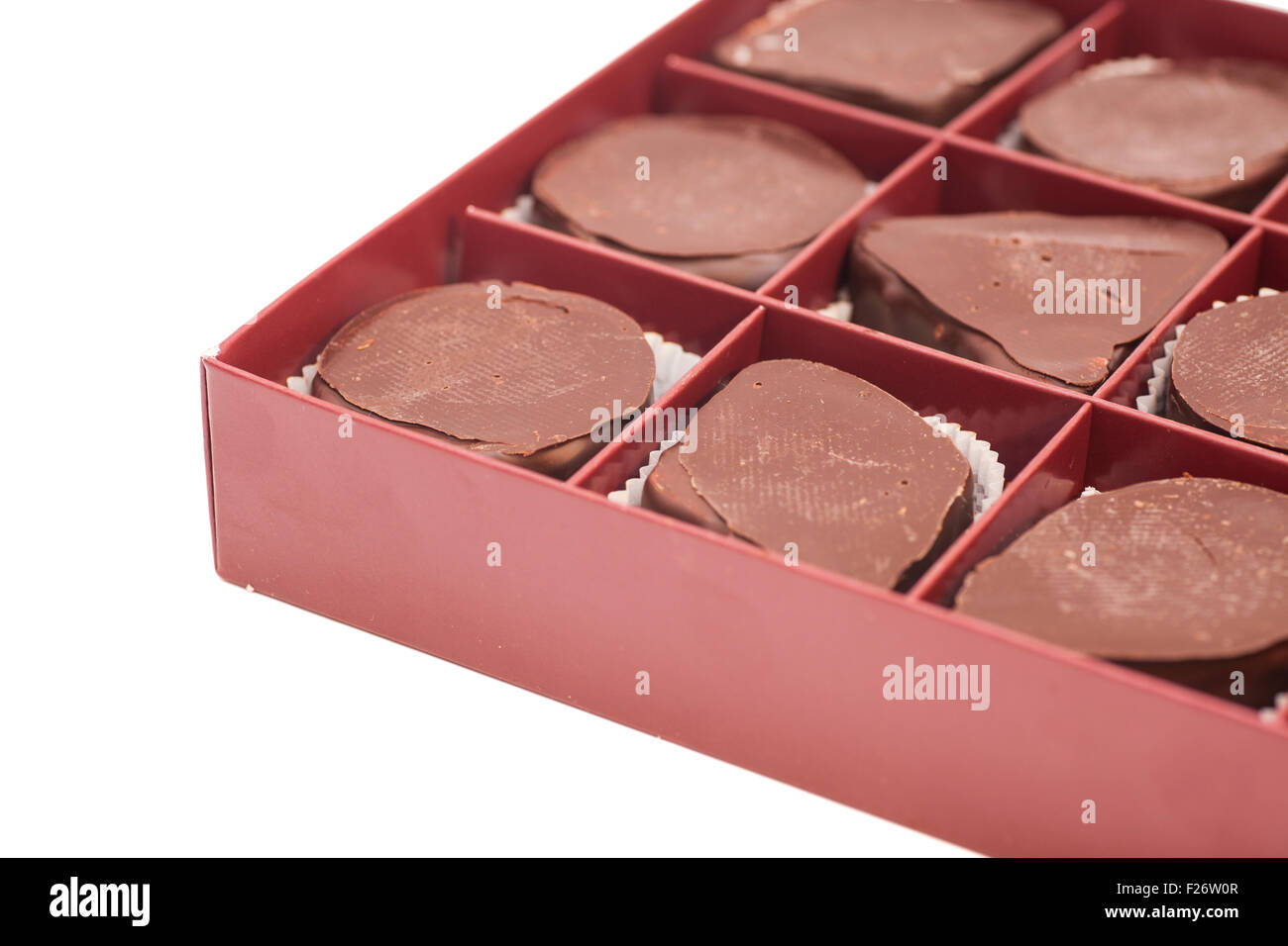 Box of sweet chocolate candies Stock Photo - Alamy