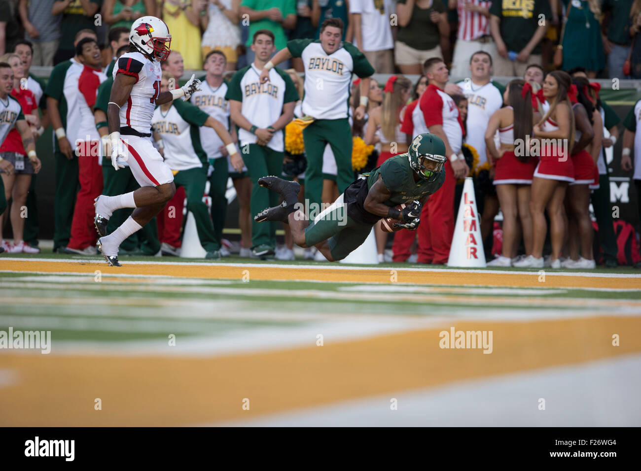 Waco, TX, USA. 12th Sep, 2015. during the NCAA football game between ...
